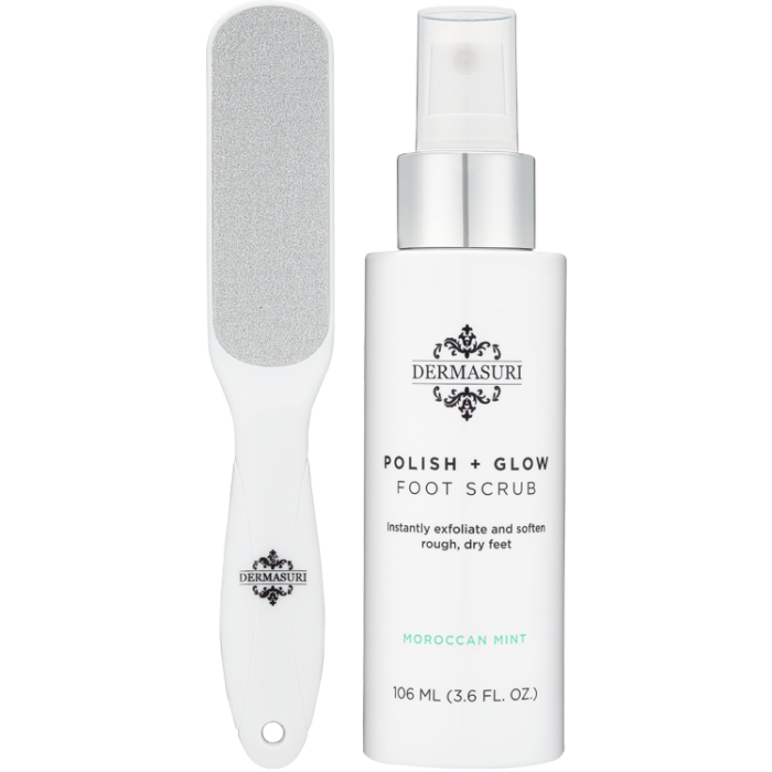 Dermasuri Deep Exfoliate Foot Scrub Set - Luxurious Pedicure Kit for ...