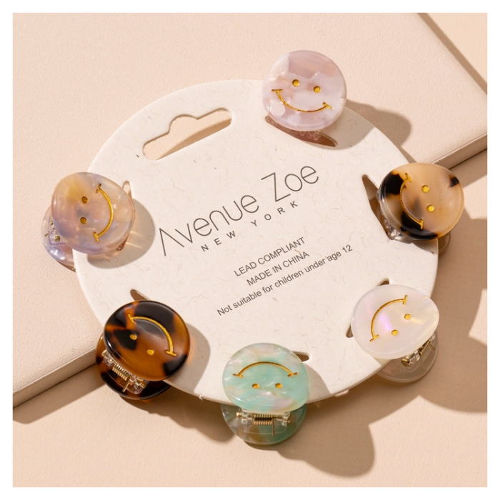 Claw Clip 6 piece Mini Smiles | Four Seasons - Wholesale Tanning Lotion