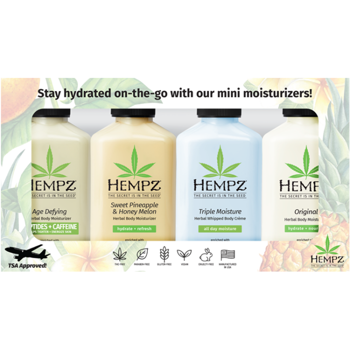 Hempz Mini Faves 4 piece Set | Four Seasons - Wholesale Tanning Lotion