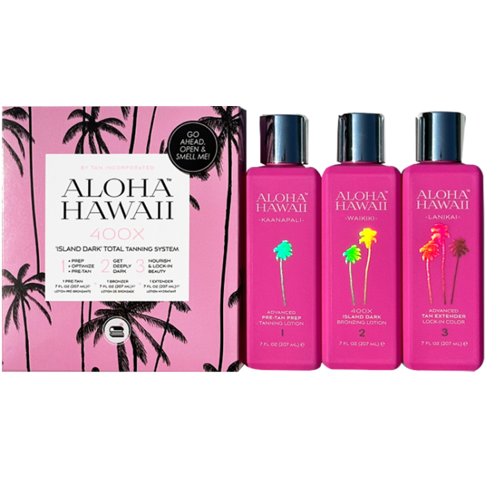 Tan Inc. Aloha Hawaii Bottle Box | Four Seasons - Wholesale Tanning Lotion