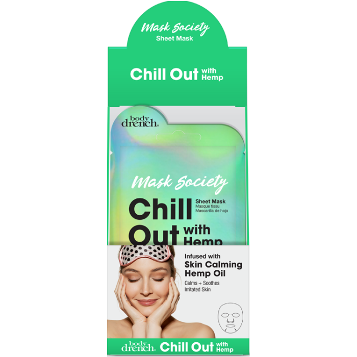 Chill Out with Body Drench Mask Society Chill Out Sheet - Soothing Hemp ...