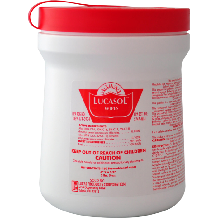 Lucasol Wipes 160 count Container | Four Seasons - Wholesale Tanning Lotion